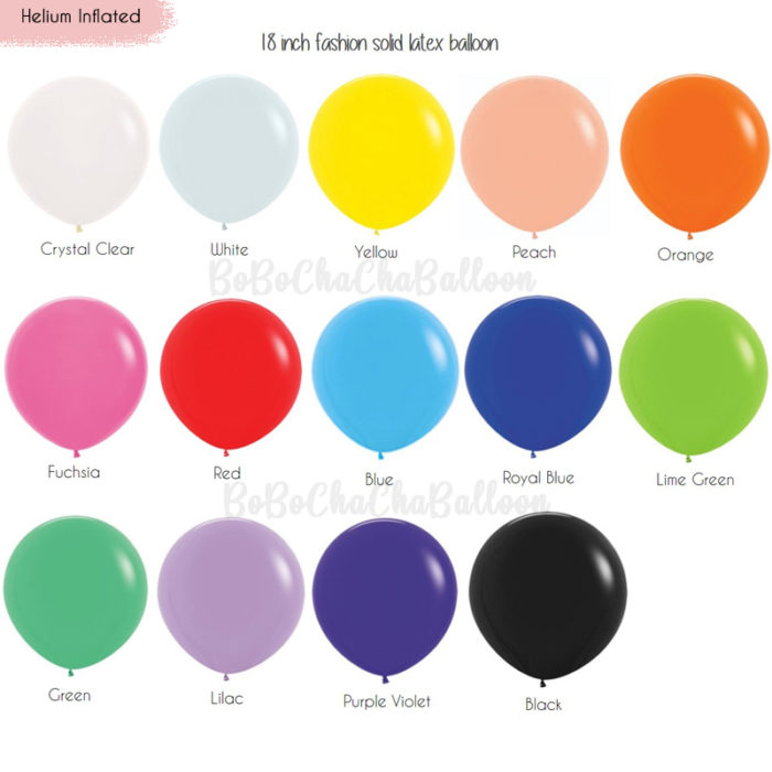 Affordable 18-Inch Balloons (Helium-Inflated) In Singapore