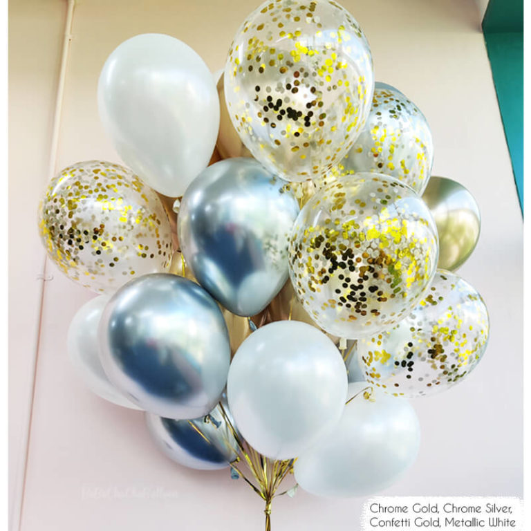 [Helium Balloon Bundle] - Rose Gold - Customised Helium Balloon ...