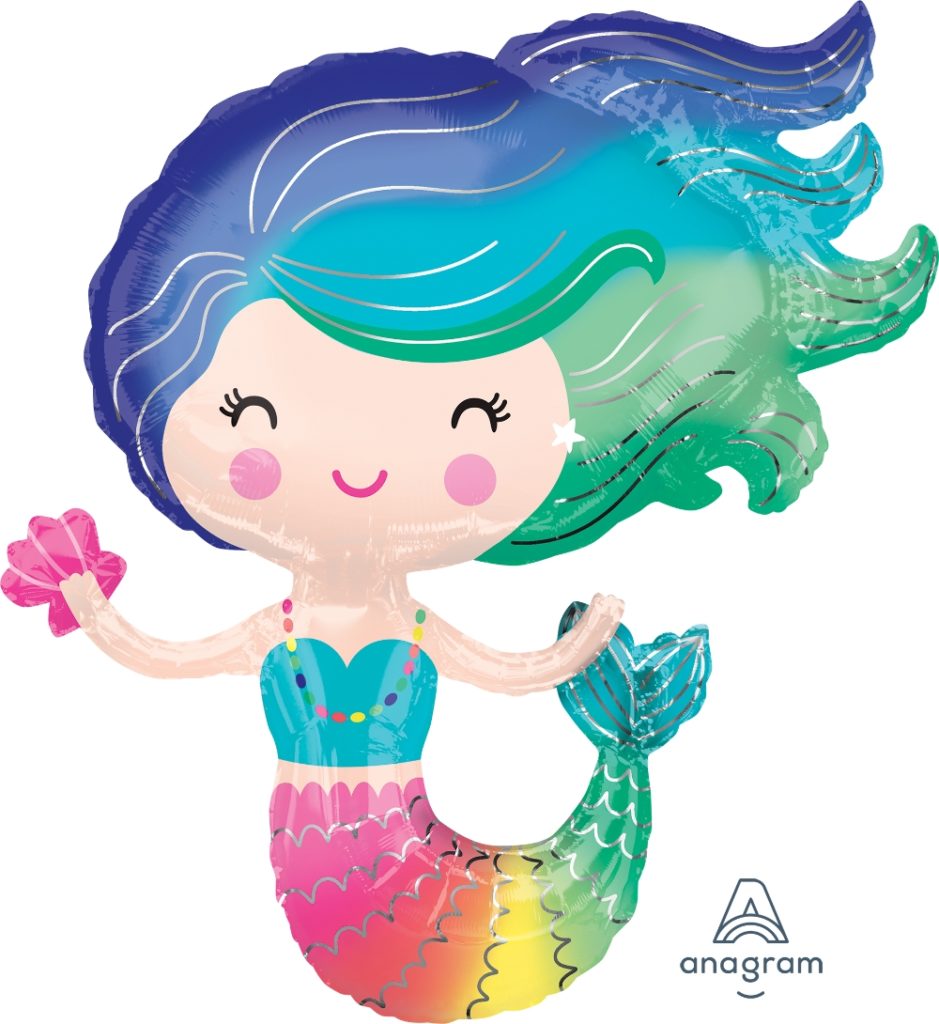 [Mermaid] 30inch Colourful Mermaid Foil Balloons - Customised Helium ...