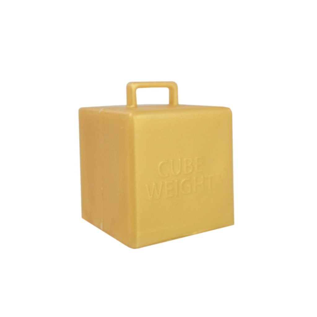 Balloon Weight - 65G Cube Weight (Metallic Gold) - Customised Helium ...