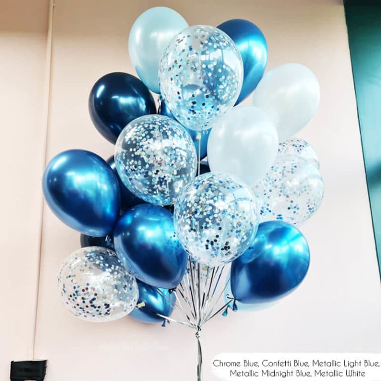 [Helium Balloon Bundle] - Sapphire Blue - Customised Helium Balloon ...