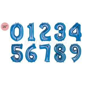 16 inch Number Balloons – Royal Blue - Customised Helium Balloon ...