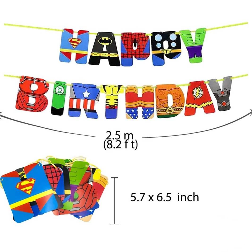 Avenger Happy Birthday Banner
