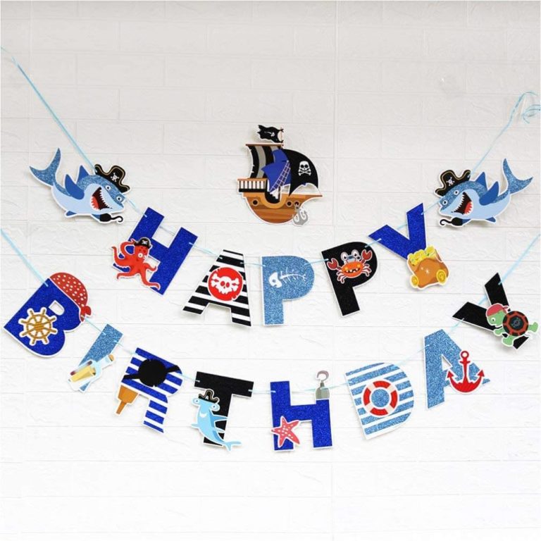 Happy Birthday Banner – Shining Pirate Themed (Design 1) - Customised ...