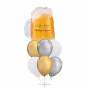 [Birthday] Beer Mug Balloon Bouquet (7pcs) - Customised Helium Balloon ...