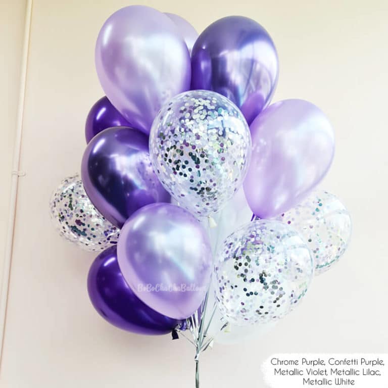 [Helium Balloon Bundle] - Purple Cottage - Customised Helium Balloon ...