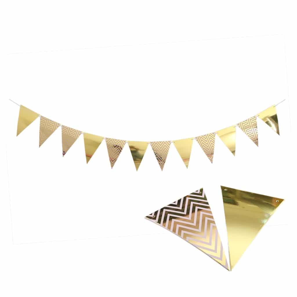 Zig Zag Triangle Bunting Flag – Gold - Customised Helium Balloon ...