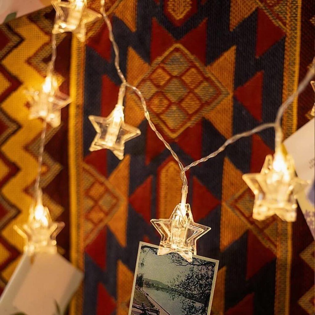 LED Photo Clips Star Fairy lights - Warm White (Battery-operated ...