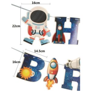 Happy Birthday Banner – Space Astronaut Themed (Design 4) - Customised ...