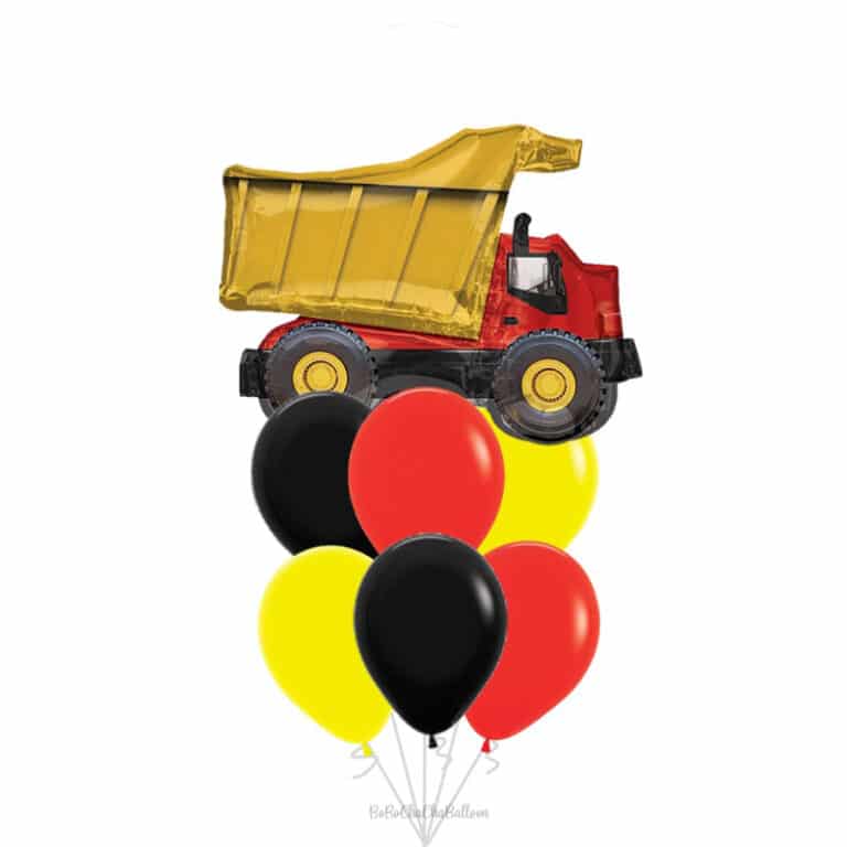 [Transportation] Dump Truck Balloon Bouquet (7pcs) - Customised Helium ...