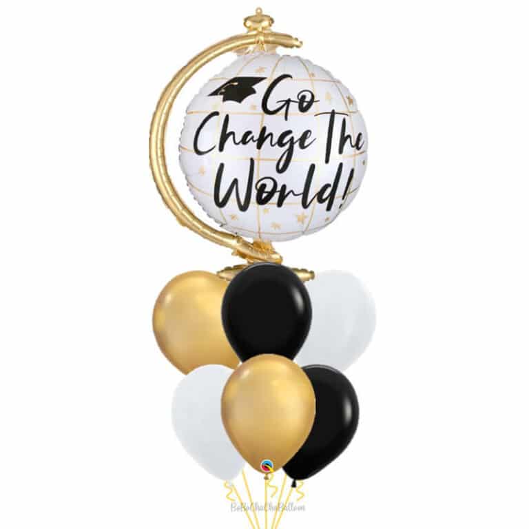[Graduation] Go Change The World Globe Balloon Bouquet (7pcs ...