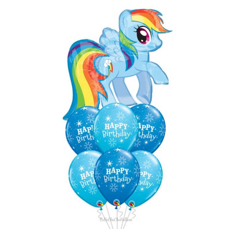 [My Little Pony] Rainbow Dash Balloon Bouquet (7pcs) - Customised ...
