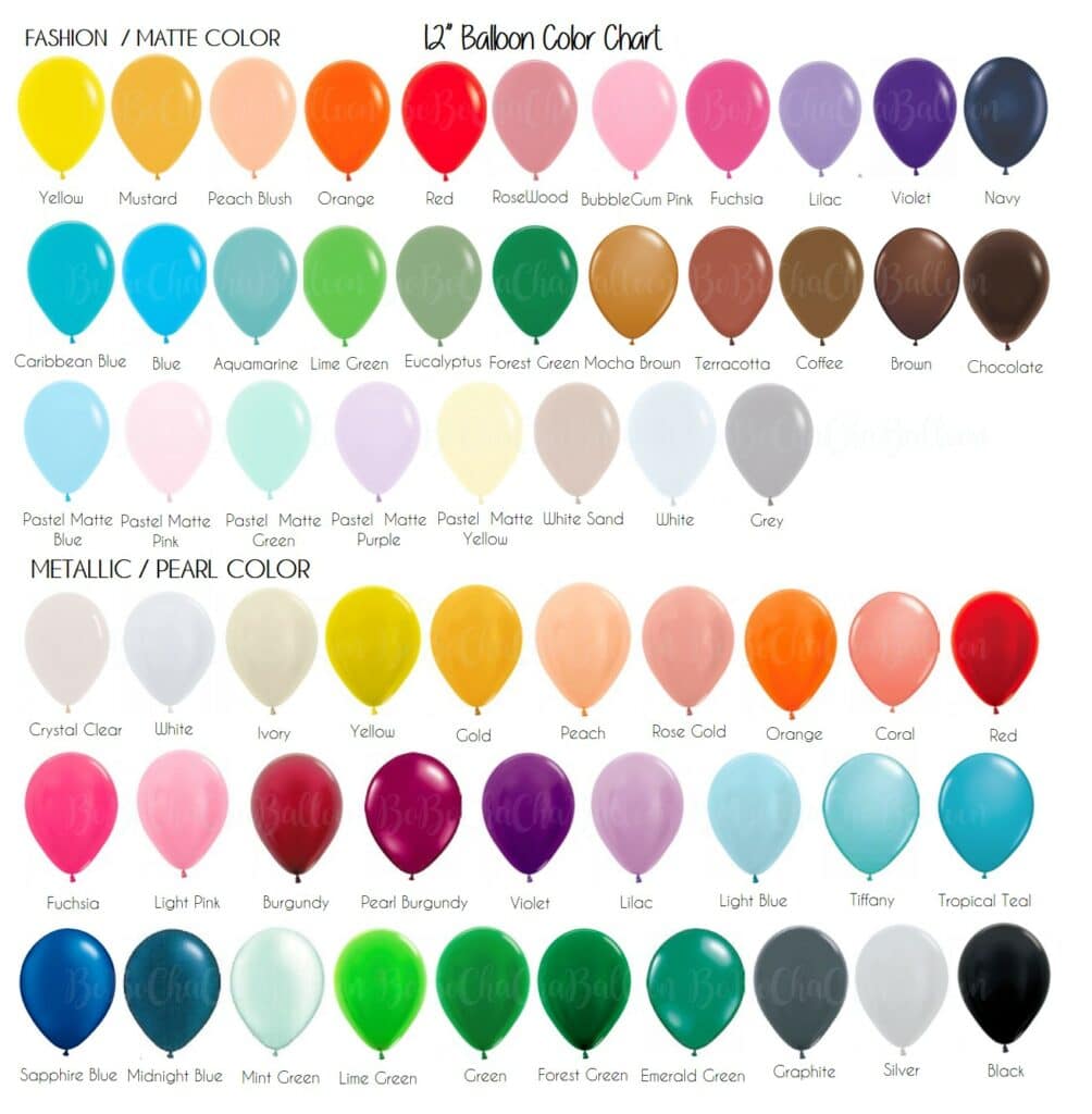 [Choose No. of Balloons] in a bouquet - Standard Metallic Color ...