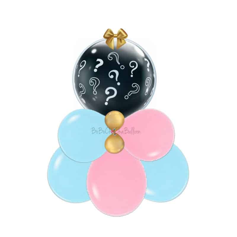 Gender Reveal - Question Mark Reveal Balloon Stand - Customised Helium ...