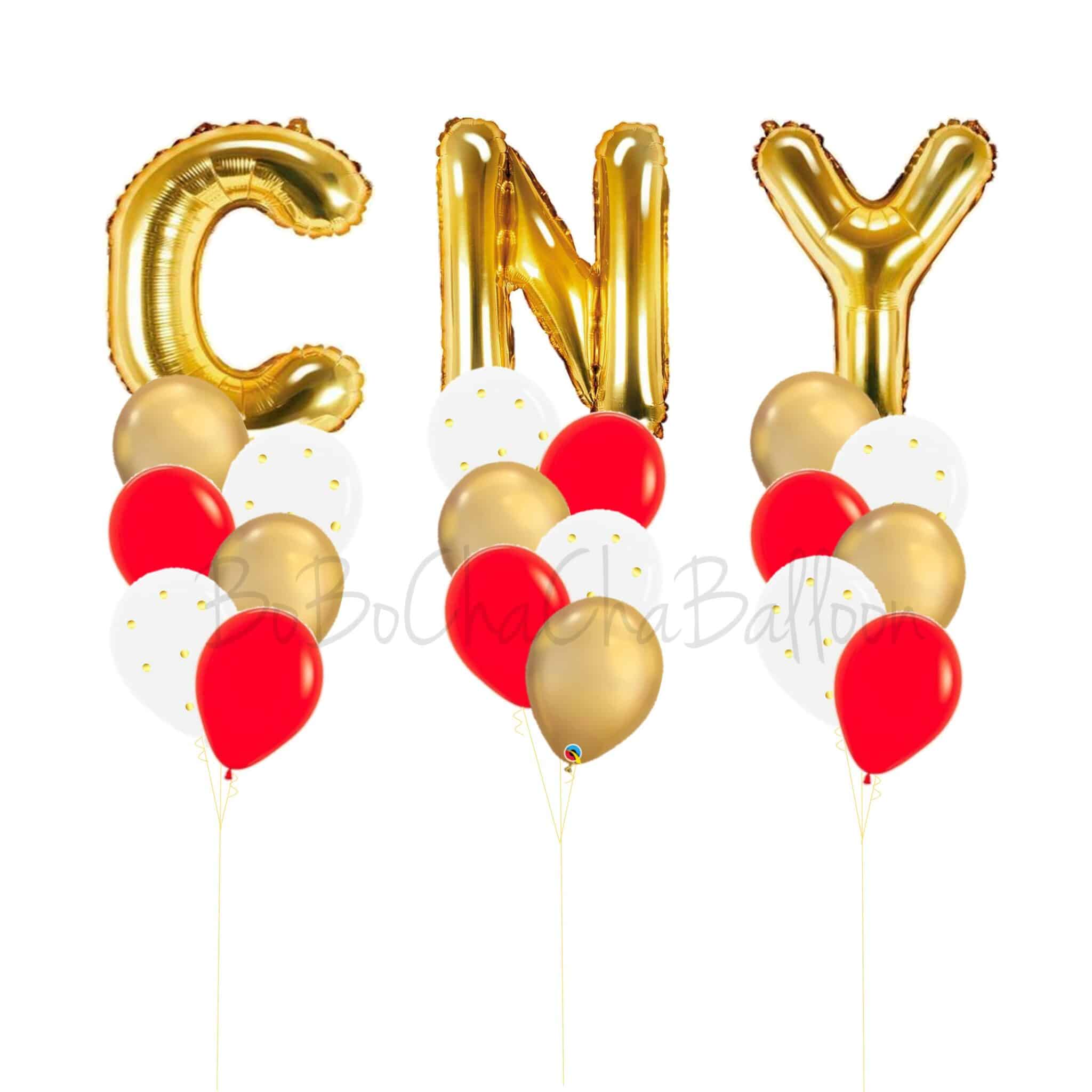 [Chinese New Year] Happy CNY Balloon Bouquet - Customised Helium ...