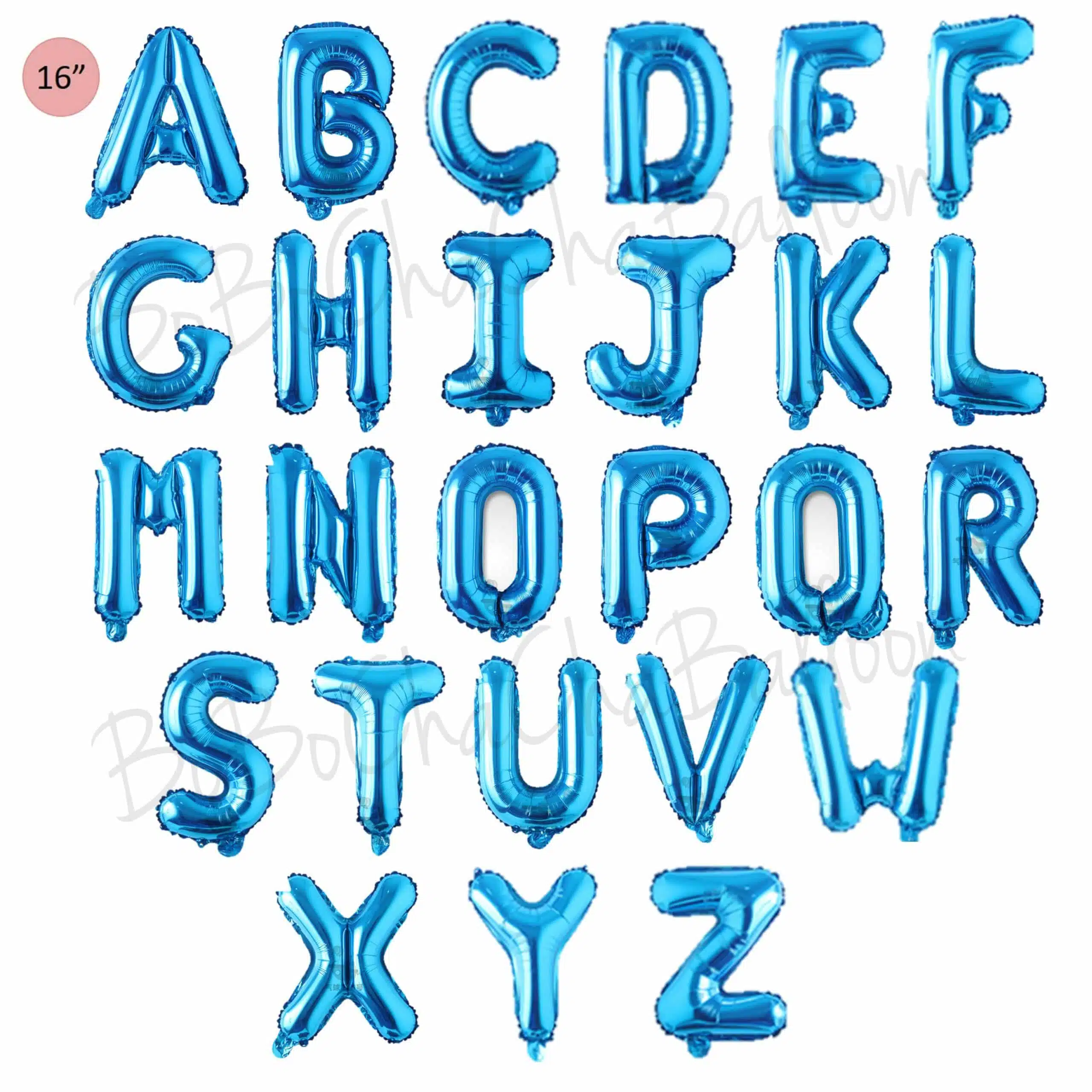 16 inch Letter Balloons – Blue - Customised Helium Balloon Delivery ...