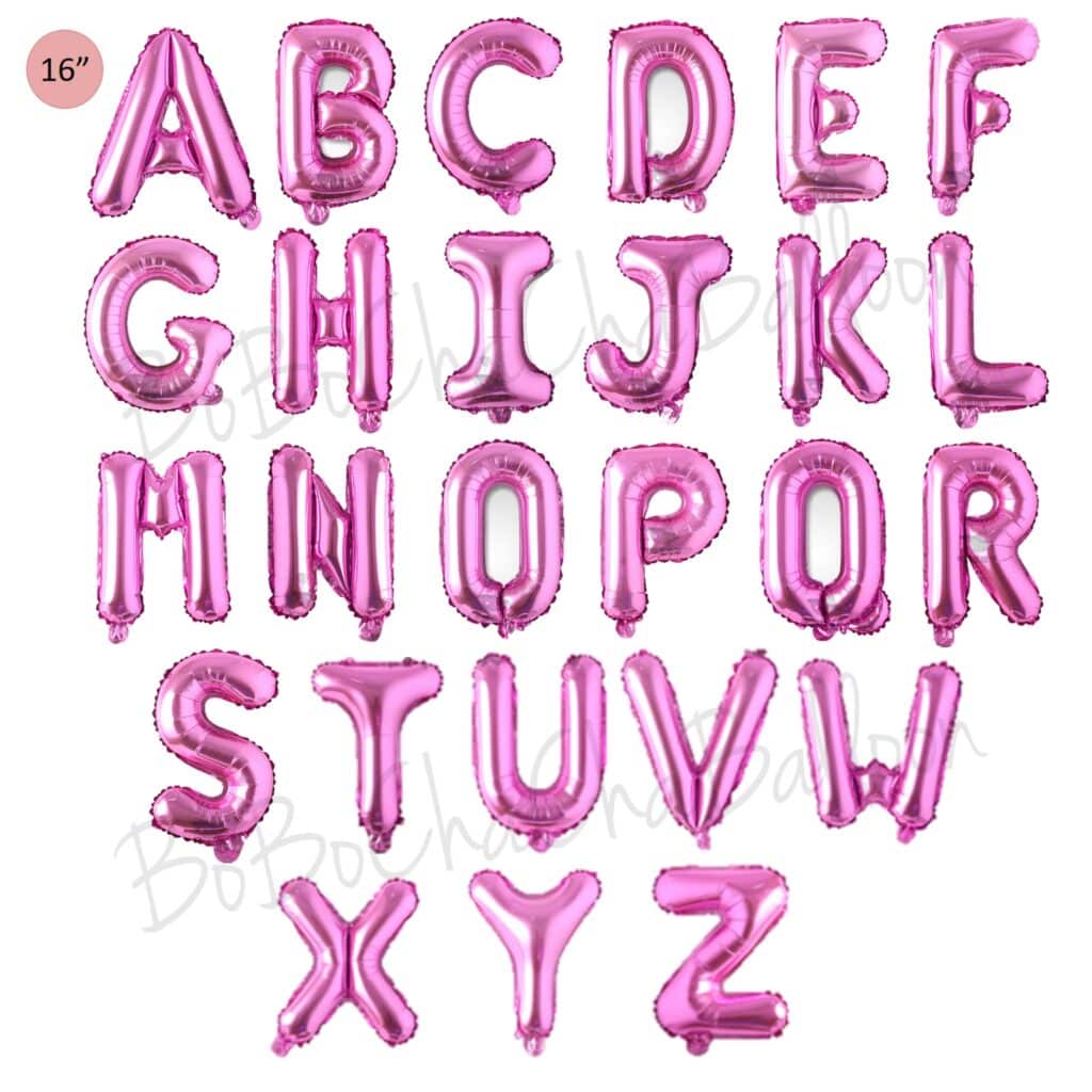 16 inch Letter Balloons – Hot Pink - Customised Helium Balloon Delivery ...