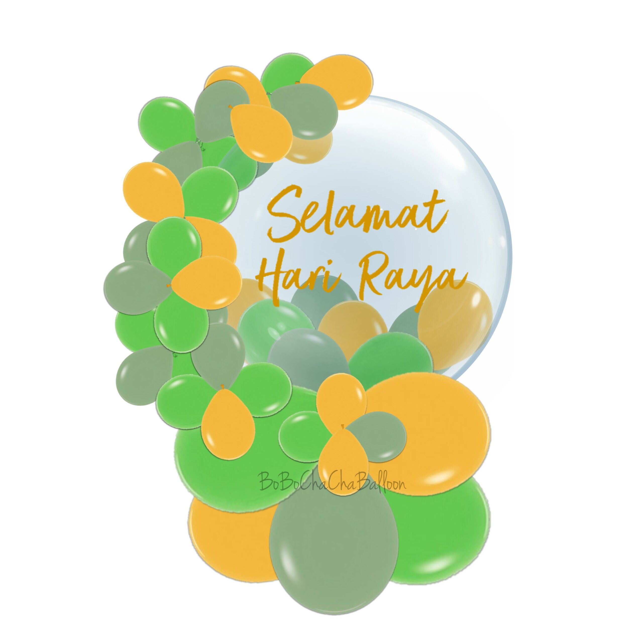 [Selamat Hari Raya] Selamat Hari Raya Bubble Balloon Stand - Customised ...