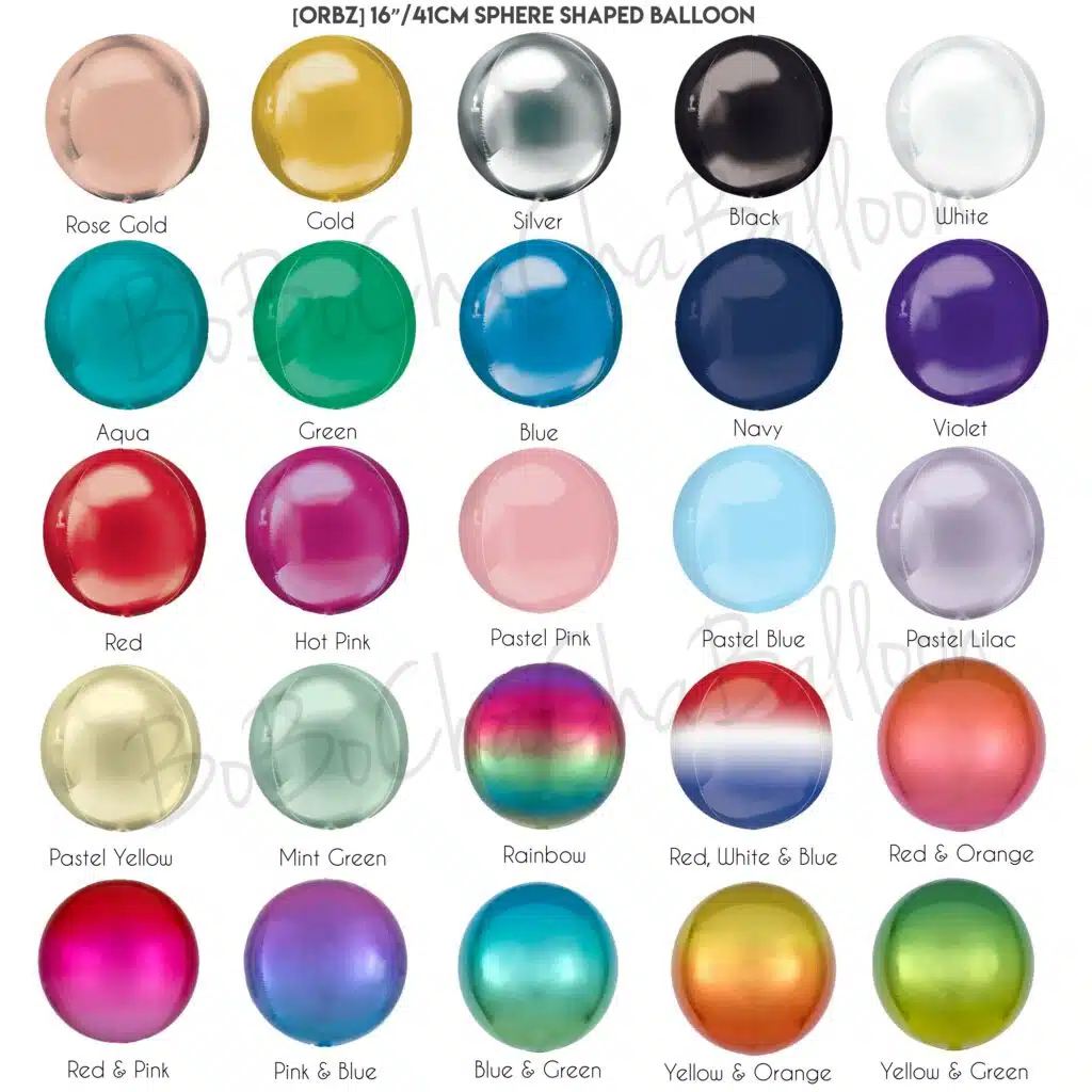 ORBZ Balloon Bouquet - Yellow & Orange Gradient and Red ORBZ - Customised Helium Balloon ...