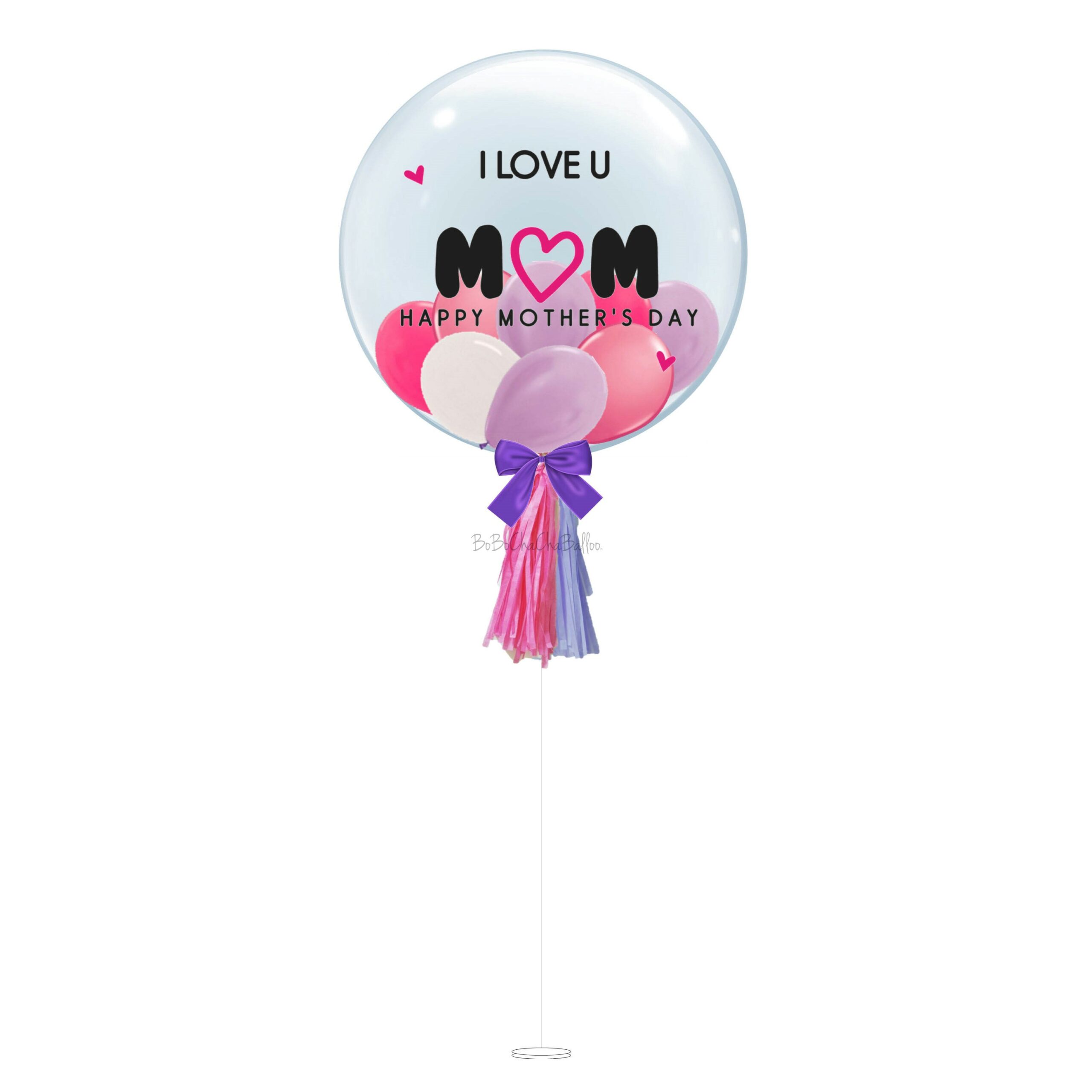 [Mother's Day] 24″ Bubble Balloon Purple & Rose - Love Mum Design ...