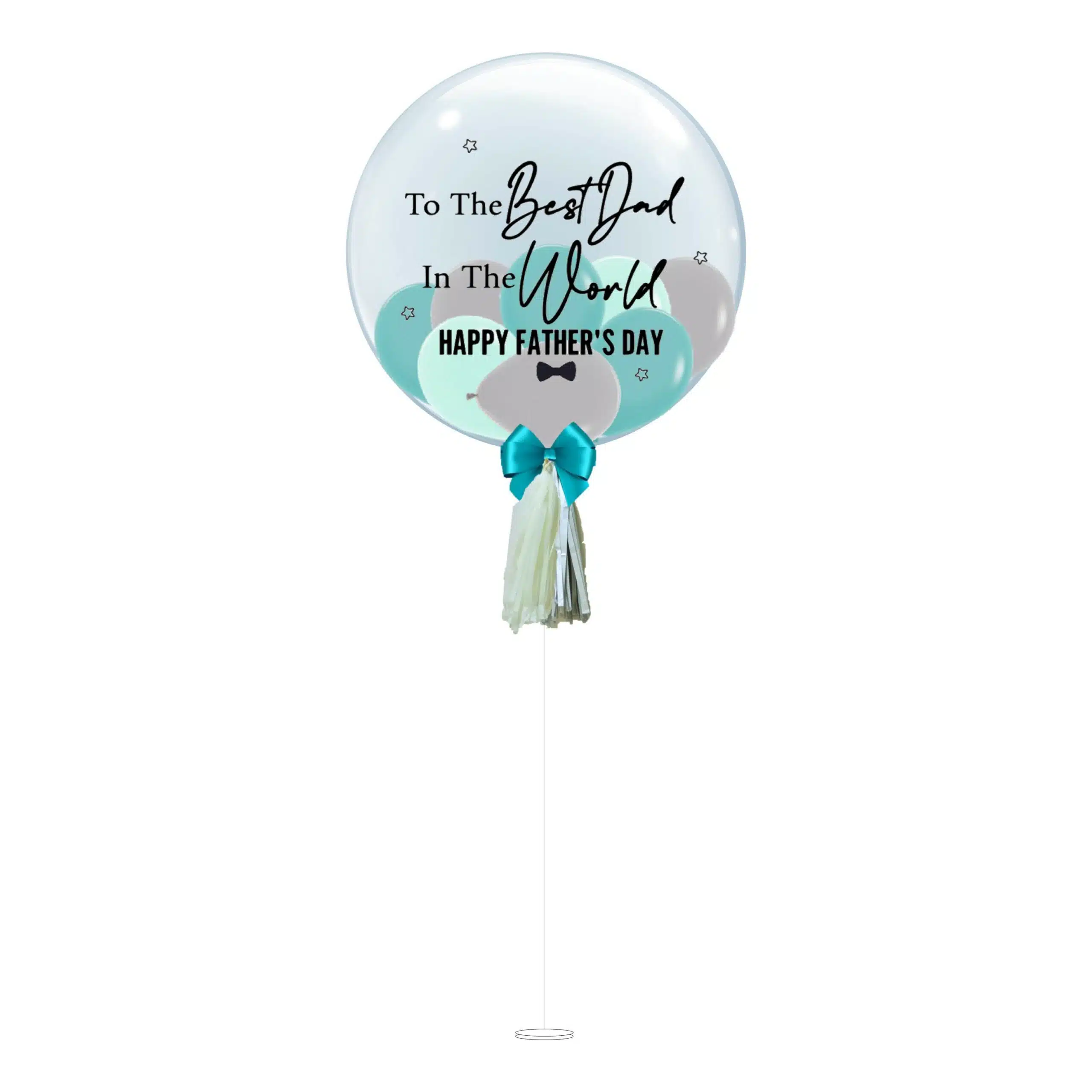 [Father Day] Best Dad In The World 24″ Bubble Balloon - Aquamarine ...