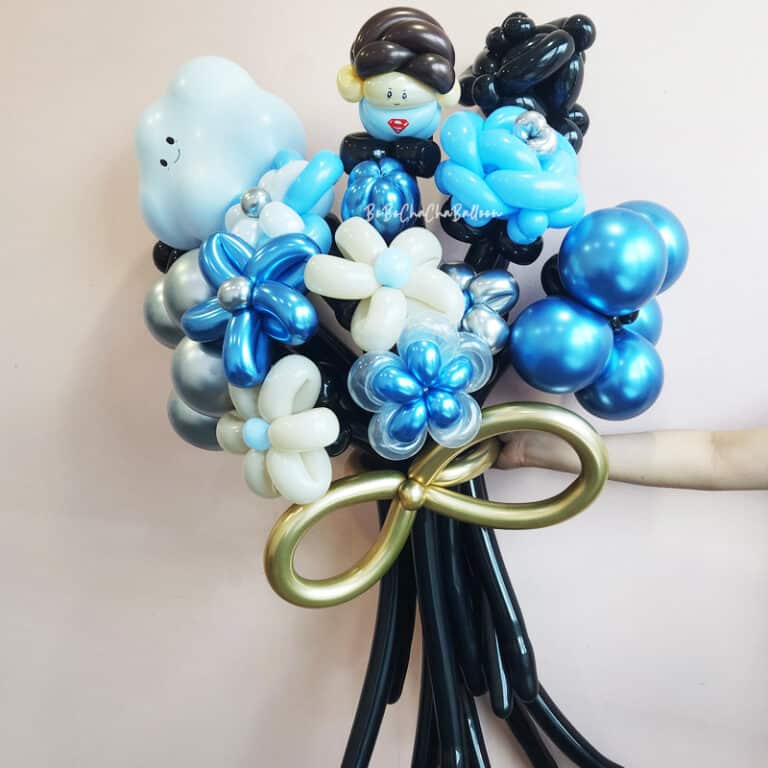 [Flower Balloon Sculpture] - Bundle for Him - Customised Helium Balloon ...