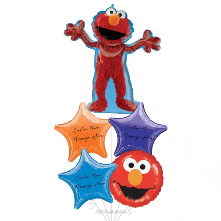 [Sesame Street] Elmo Foil Balloon Bouquet (5pcs) - Customised Helium ...