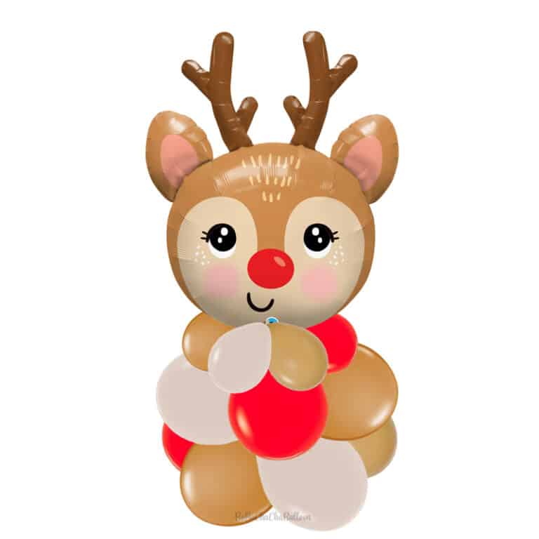 [CHRISTMAS] Red-Nosed Reindeer Balloon Stand - Design 2 - Customised ...