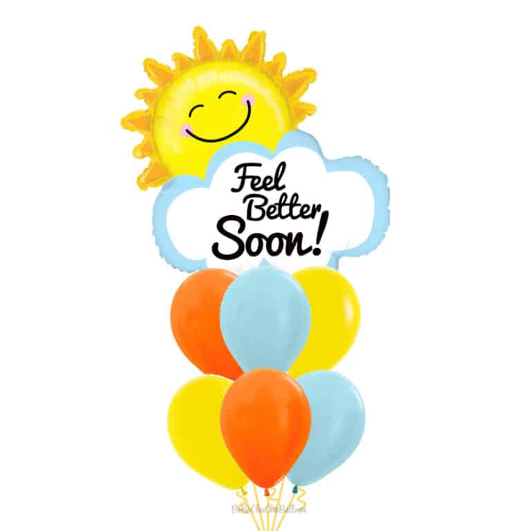 [Get Well Soon] Feel Better Soon Sunshine Balloon Bouquet (7pcs ...