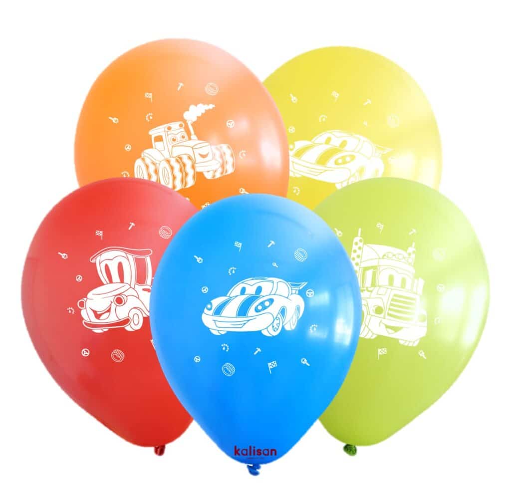 12inch Vehicles Printed Latex Balloon - Assortment (Helium Inflated ...