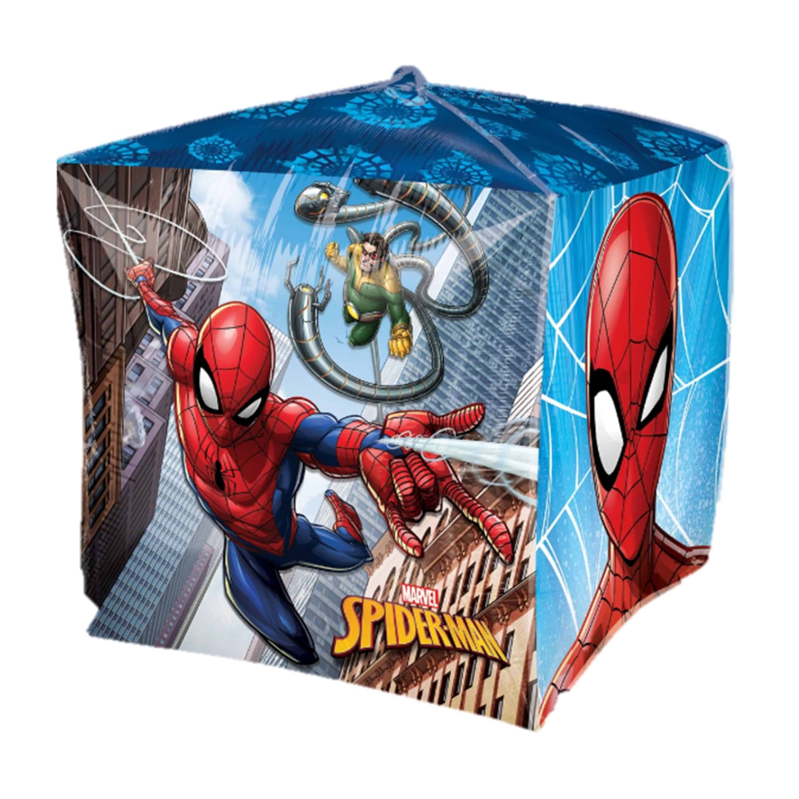 [Cubez] 15 inch Cube Shaped Balloons – Spiderman - Customised Helium ...