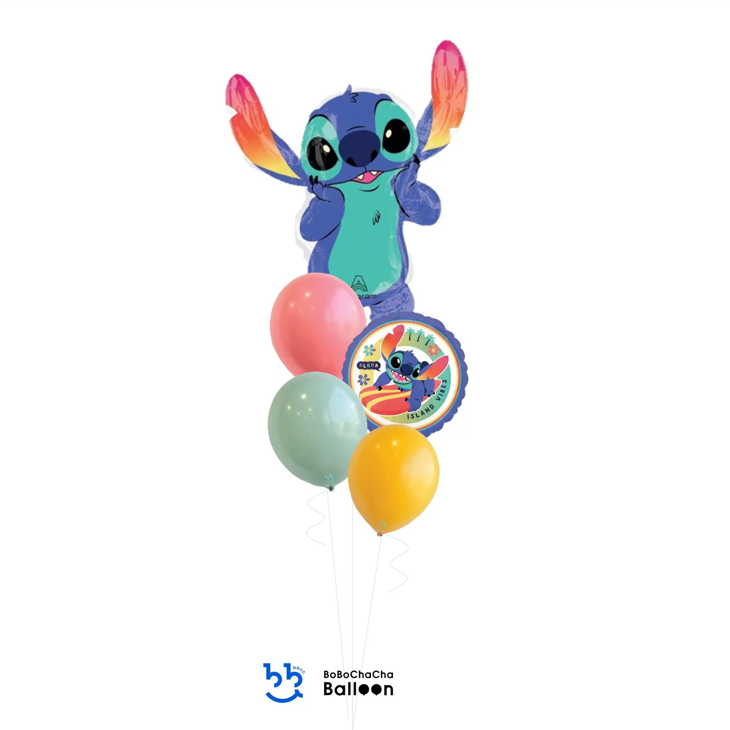 [Stitch] Stitch Mixed Balloon Bouquet (5pcs) - Customised Helium ...