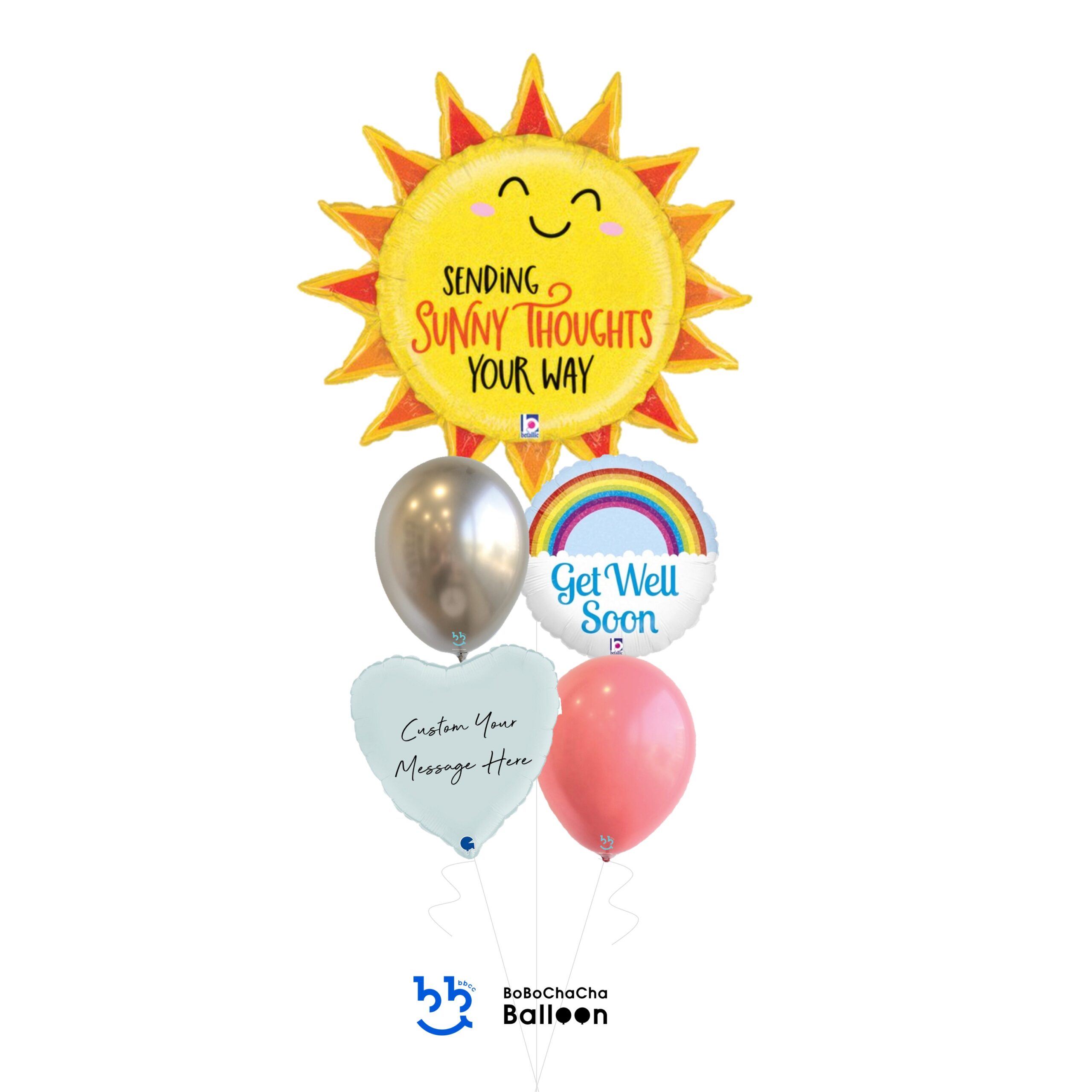 [Get Well Soon] Sunny Thoughts Sun MIxed Foil Balloon (5pcs ...