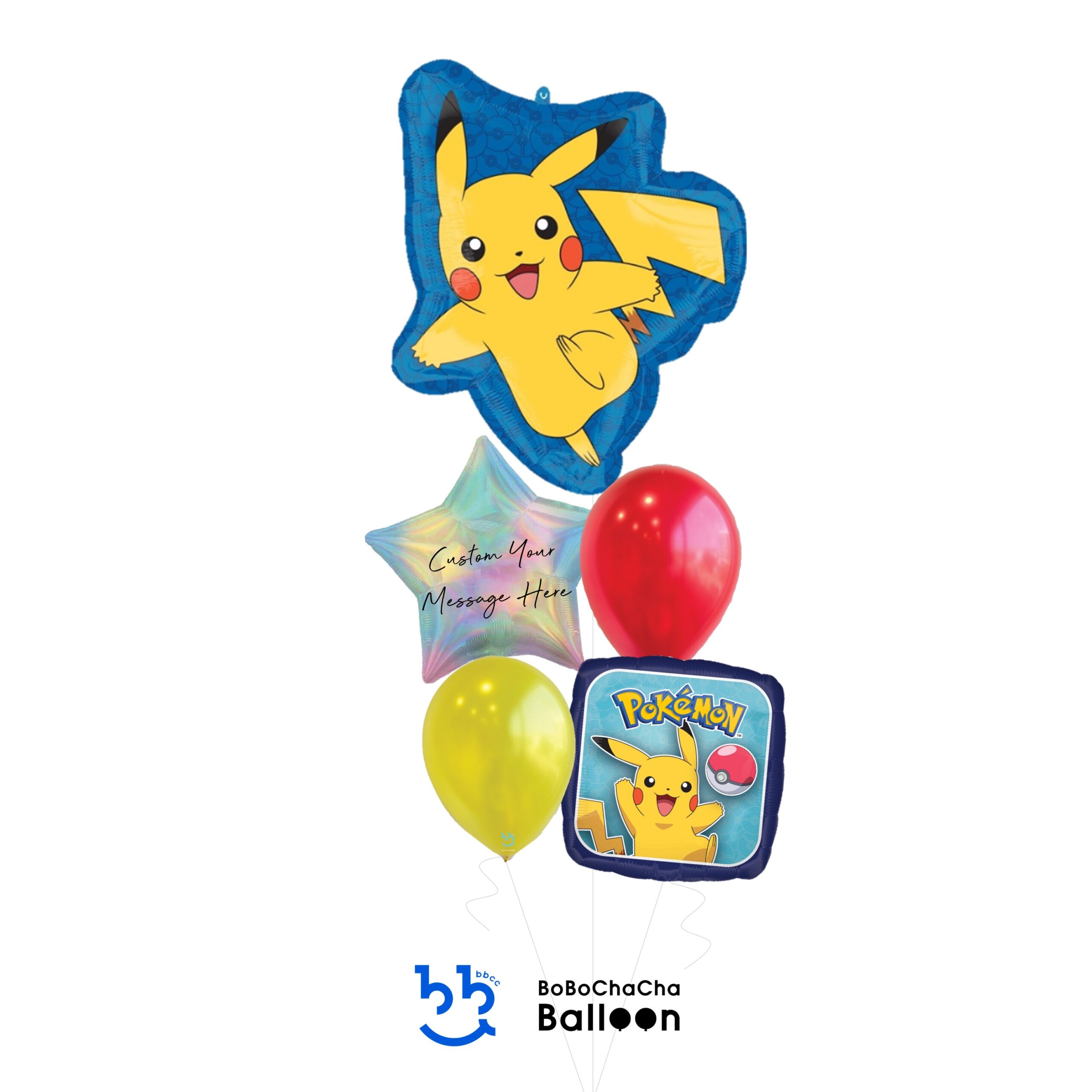[Pokémon] Pikachu Pokemon Foil Balloon Bouquet (5pcs) - Customised ...